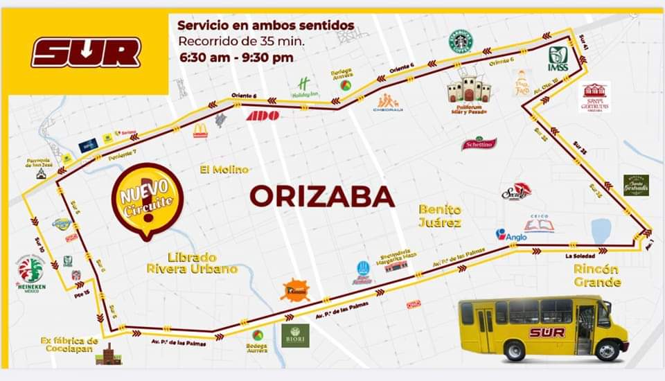 Desde este lunes, circula Nuevo Circuito Sur | El Rotativo